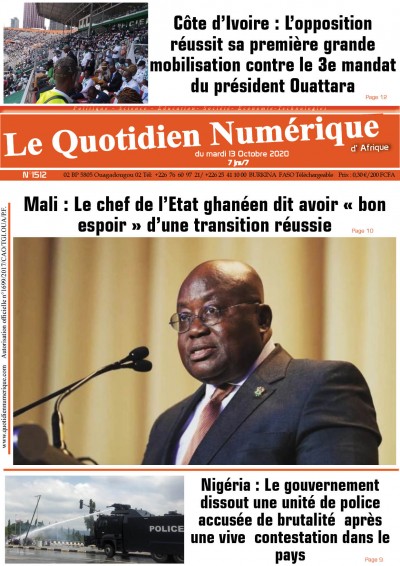 Mali:une transition | Magazine Le Quotidien Numérique d'Afrique #1512