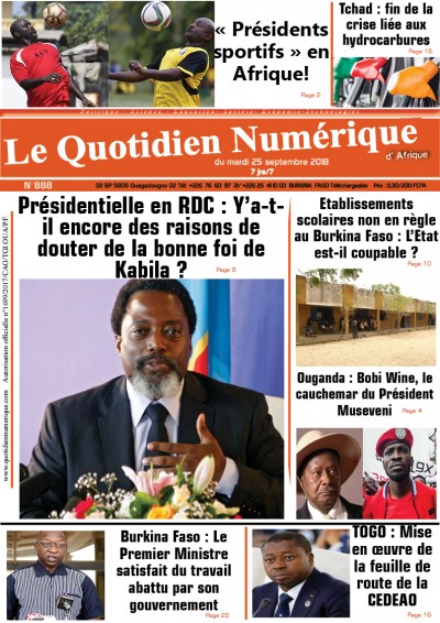 Présidentielle en RDC | Magazine Le Quotidien Numérique d'Afrique #888